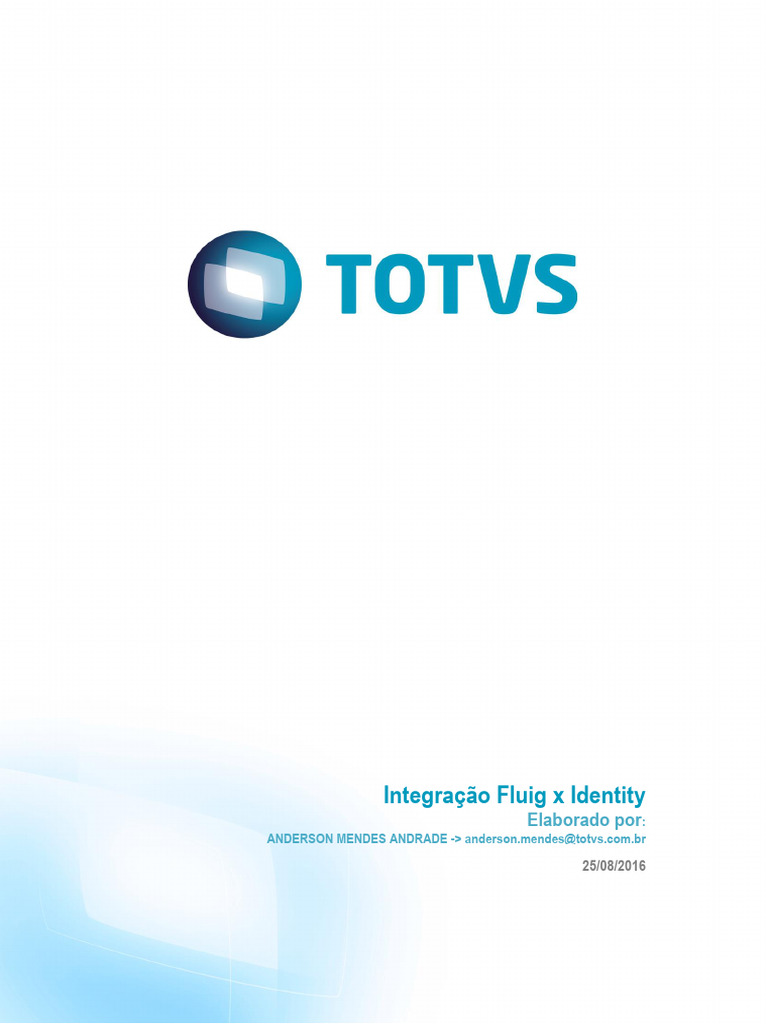 Integracao Fluig X Identity | PDF | Autenticação | Windows 10 Integracao Fluig X Identity | PDF | Autenticação | Windows 10