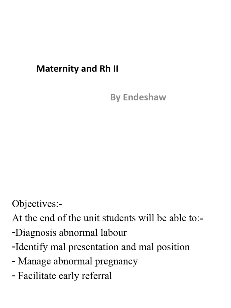 Abnormal Maternity | PDF | Menstrual Cycle | Childbirth