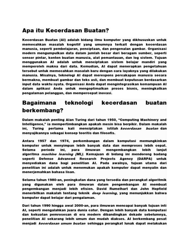 Materi 1 - Kecerdasan Buatan | PDF
