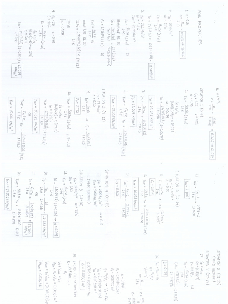 CE 39 Geotech Part 1 Solution | PDF