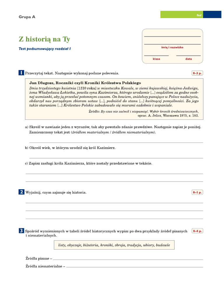 Z historią na Ty kl IV dz 1 | PDF