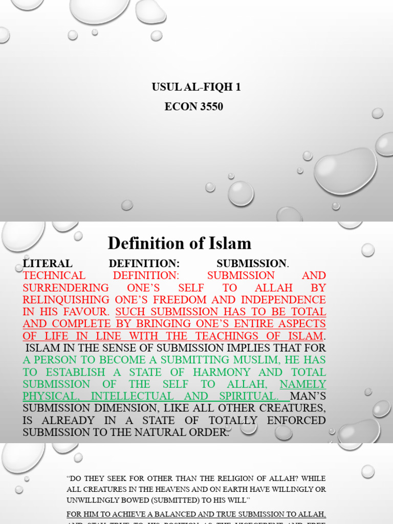 USUL AL-FIQH 1 Slides | PDF