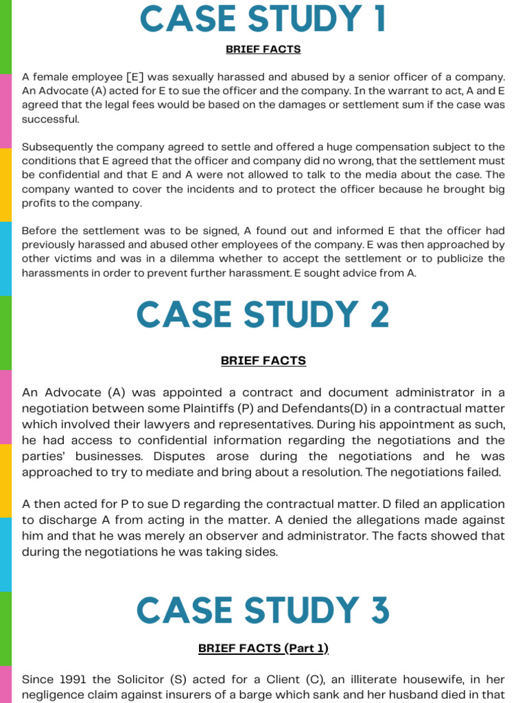 CASE STUDY 1,2,3 | PDF | Settlement (Litigation) | Private Law