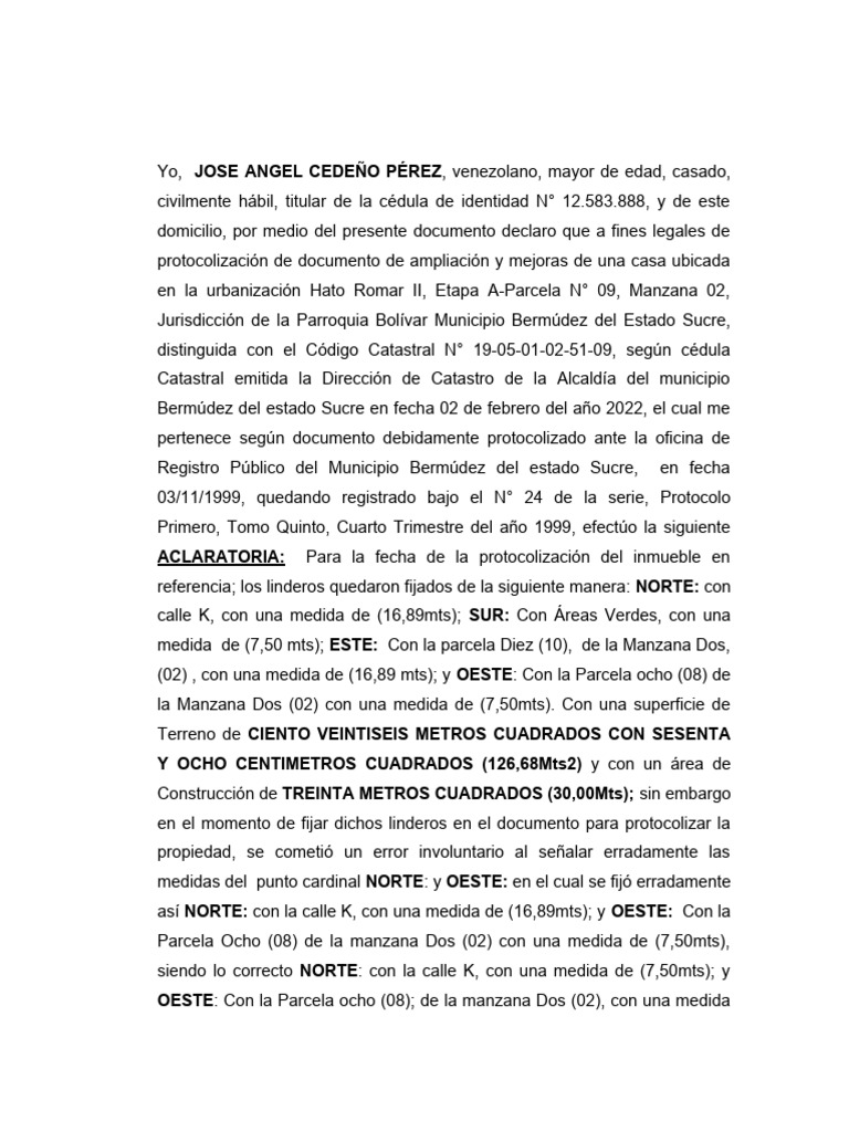 Alaratoria y Venta de Jose Angel | PDF