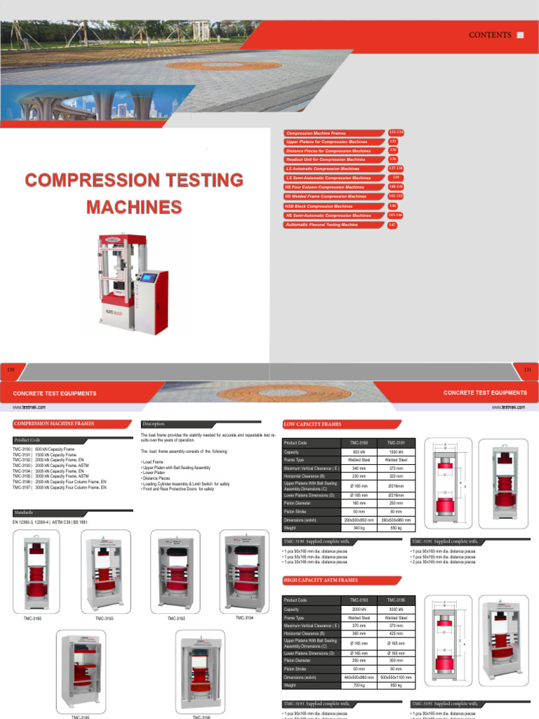 Compression Testing Machine Overview | PDF | Technology & Engineering