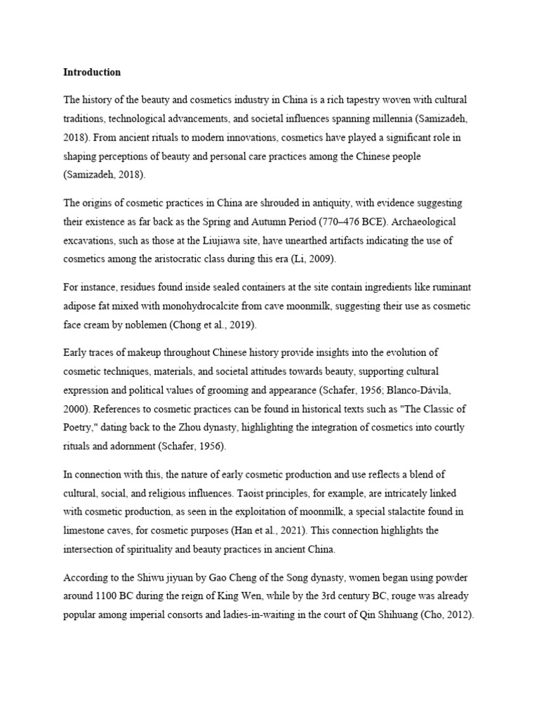 Introduction (Cosmetics or Beauty Industry) | PDF