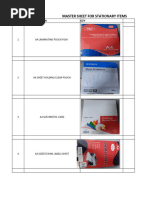 Comprehensive Office Stationery List | PDF | Stationery | Office Equipment