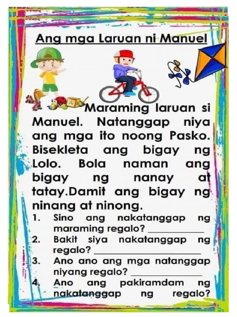Filipino-Reading-Comprehension-Part-1 | PDF