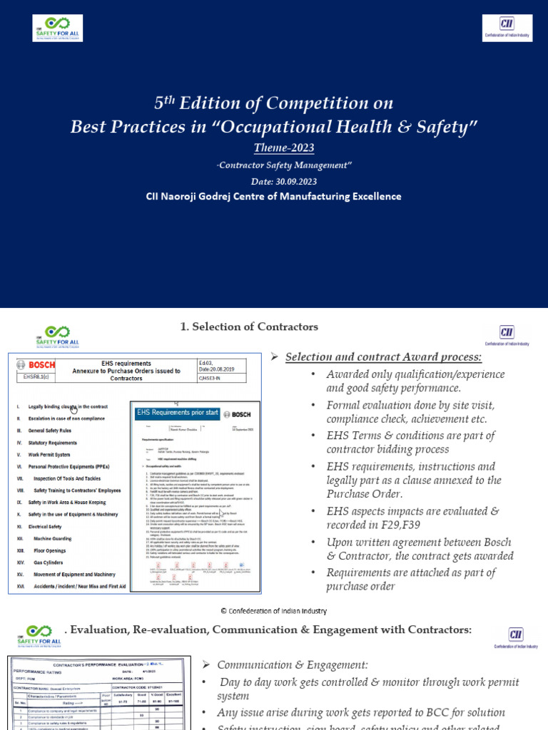 Best Practices in "Occupational Health & Safety | PDF
