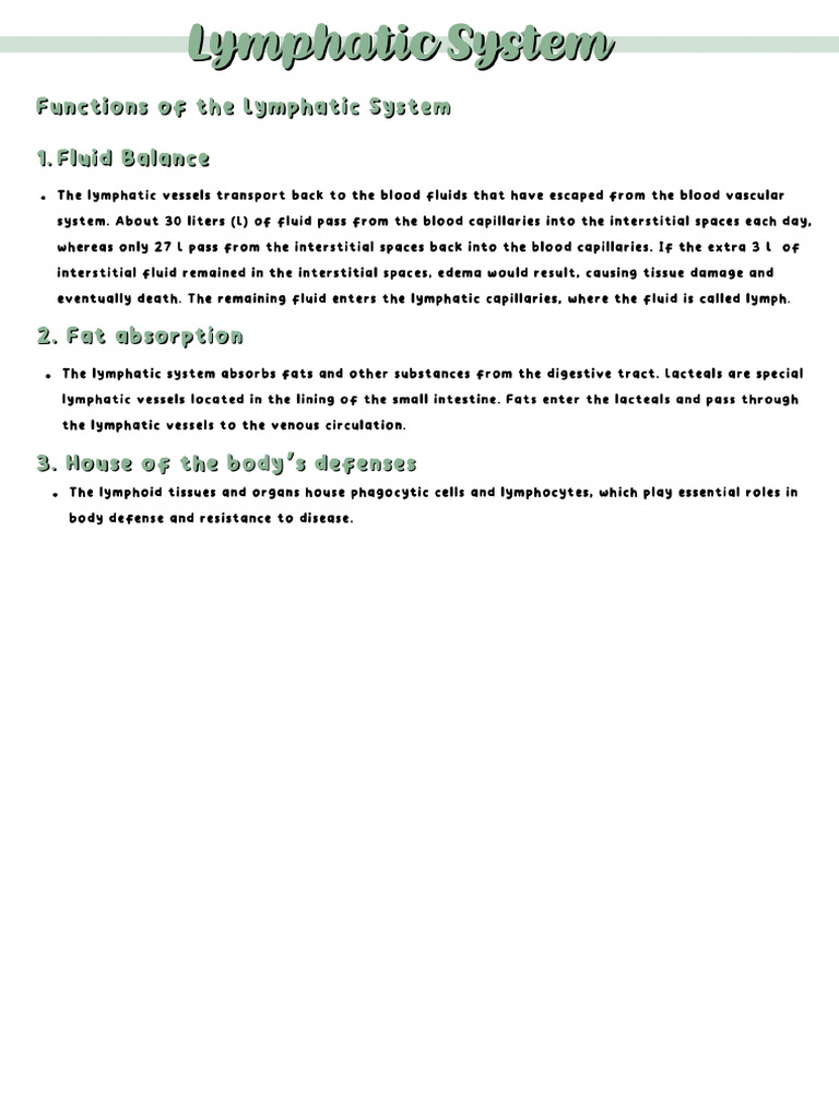 Lymphatic System | PDF