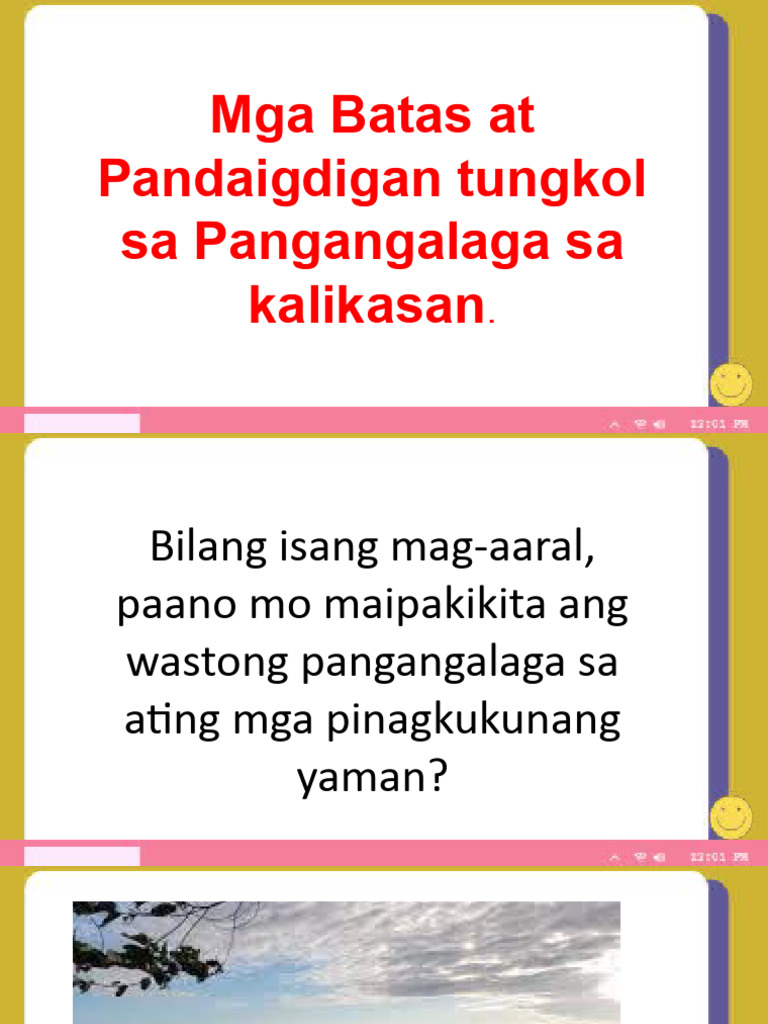 Mga Batas at Pandaigdigan Tungkol Sa Pangangalaga Sa Kalikasan | PDF