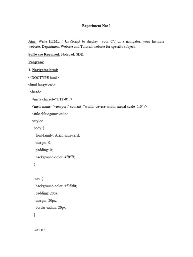 Experiment No 1 | PDF | Business | Technology & Engineering