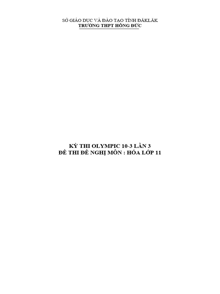 HOA - 11 - THPT Hong Duc | PDF
