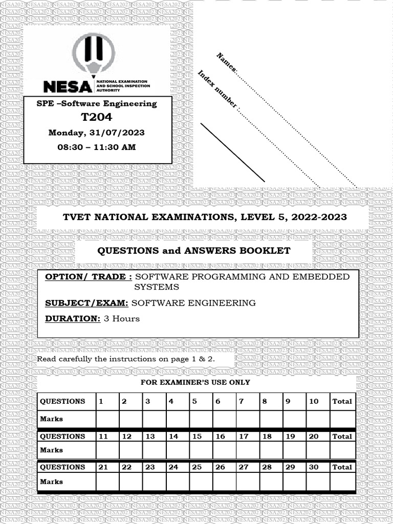 T204 Software Engineering | PDF