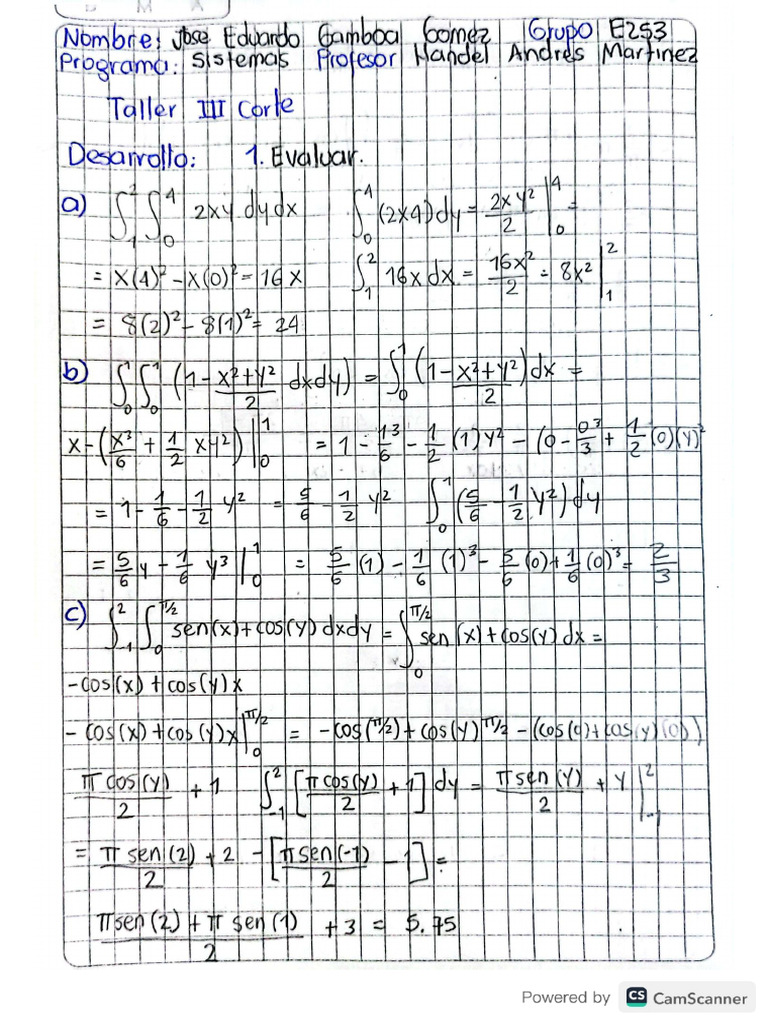 Jose Gamboa Taller 3 Cal Culo | PDF