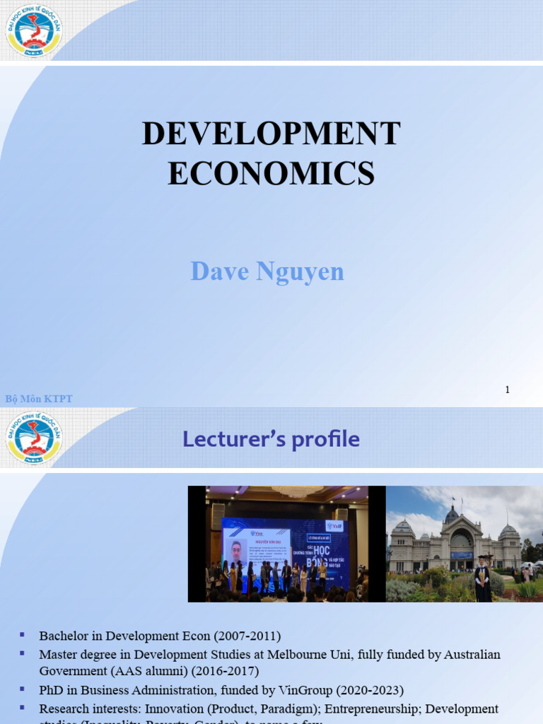 Lecture On Development Economics | PDF | Business