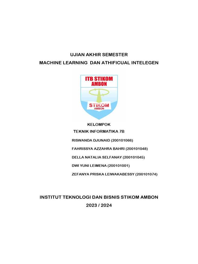 Uas Machine Learning | PDF