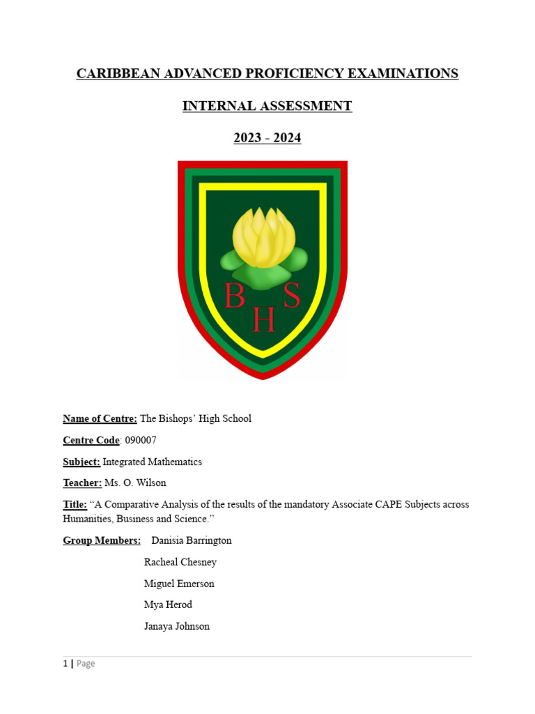 Integrated Mathematics IA | PDF