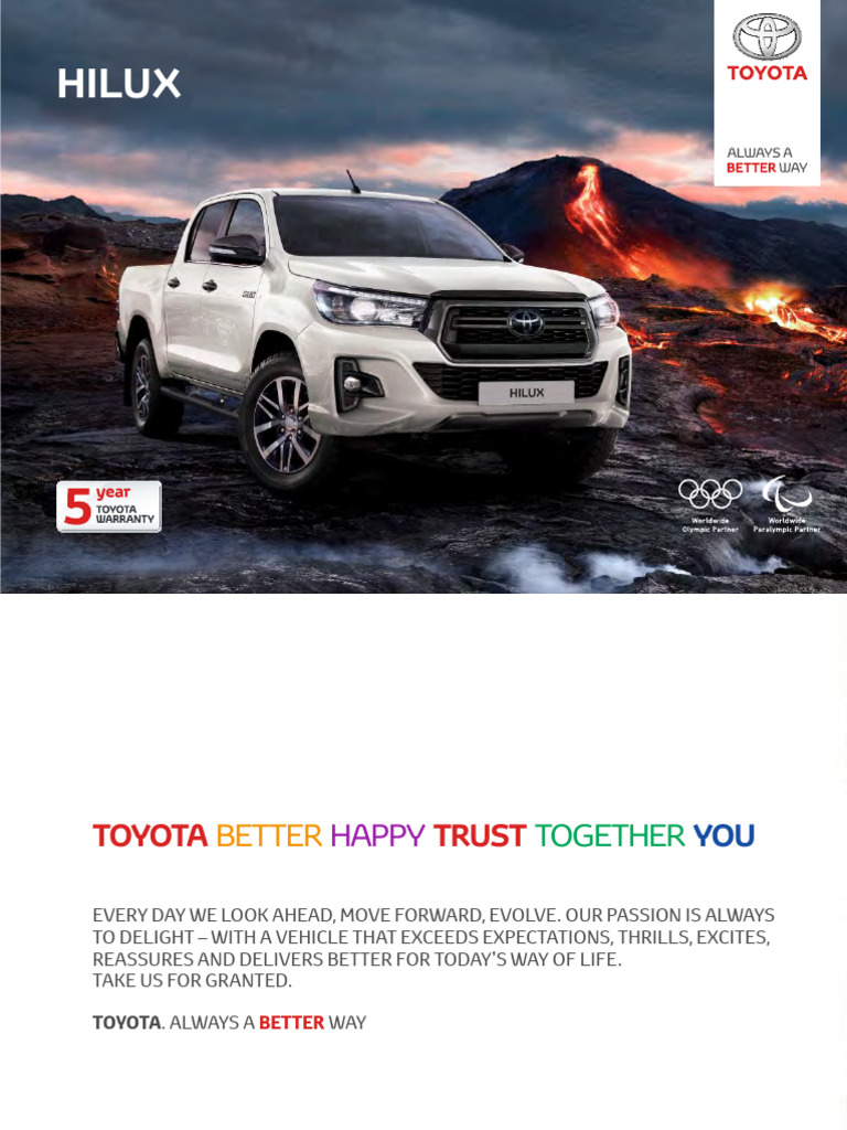 03 2019 UK Hilux Base Vehicle Brochure | PDF