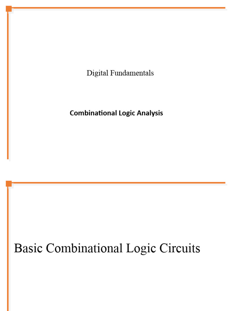 Lecture 2 Combinattional Logic Circuits-1 | PDF | Computers