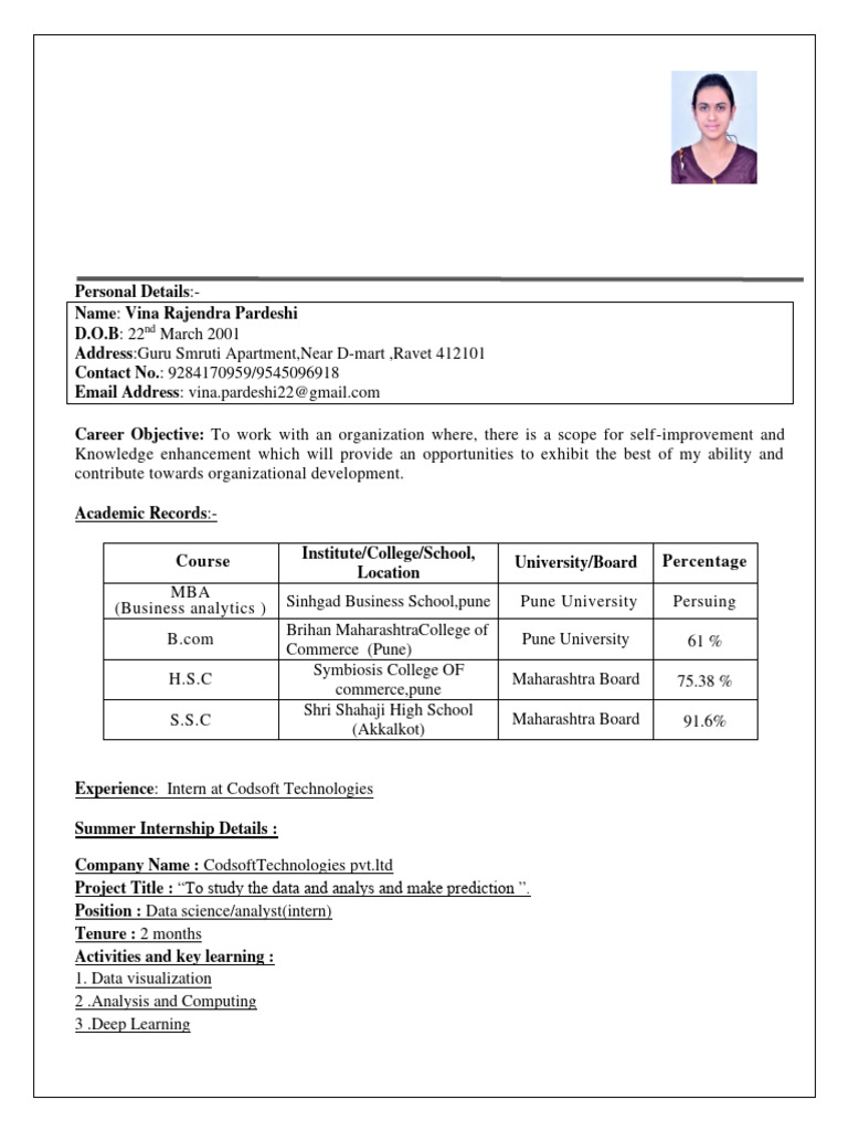 VEENA Updated Cv1 - 1 | Download Free PDF | Computing | Cognitive Science