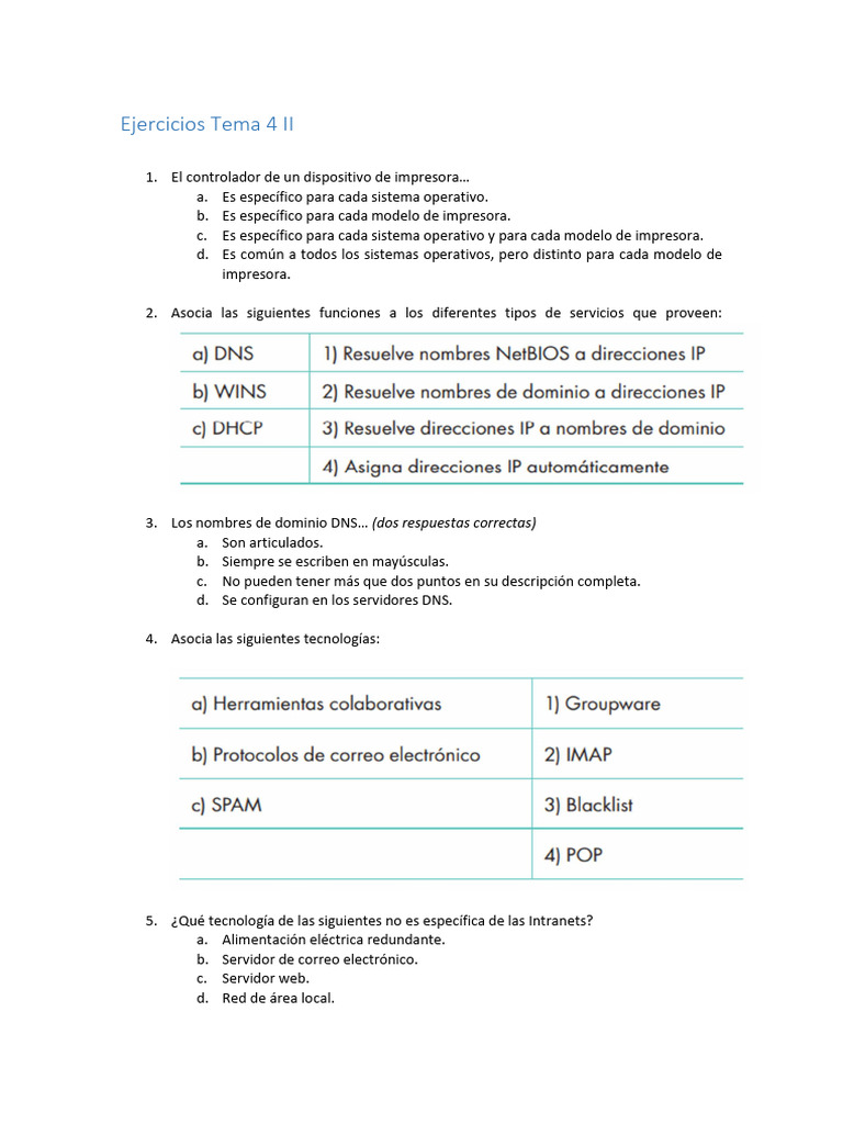 Ejercicios Tema 4 II | PDF