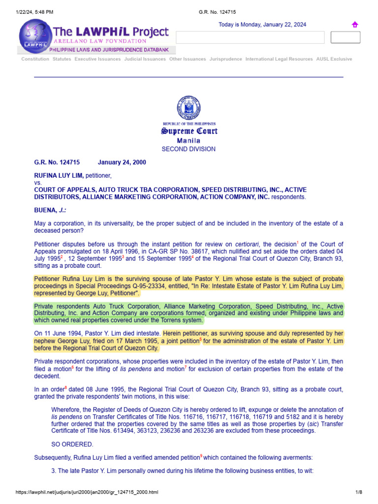 G.R. No. 124715 | PDF