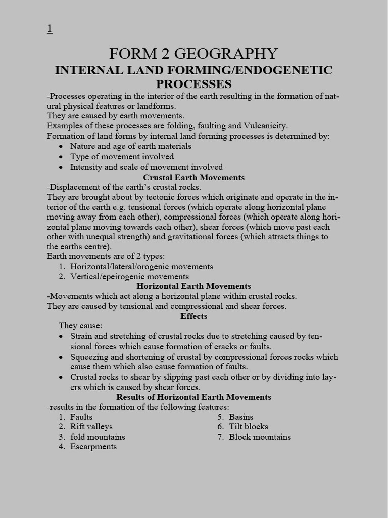 Form 2 Geography | PDF