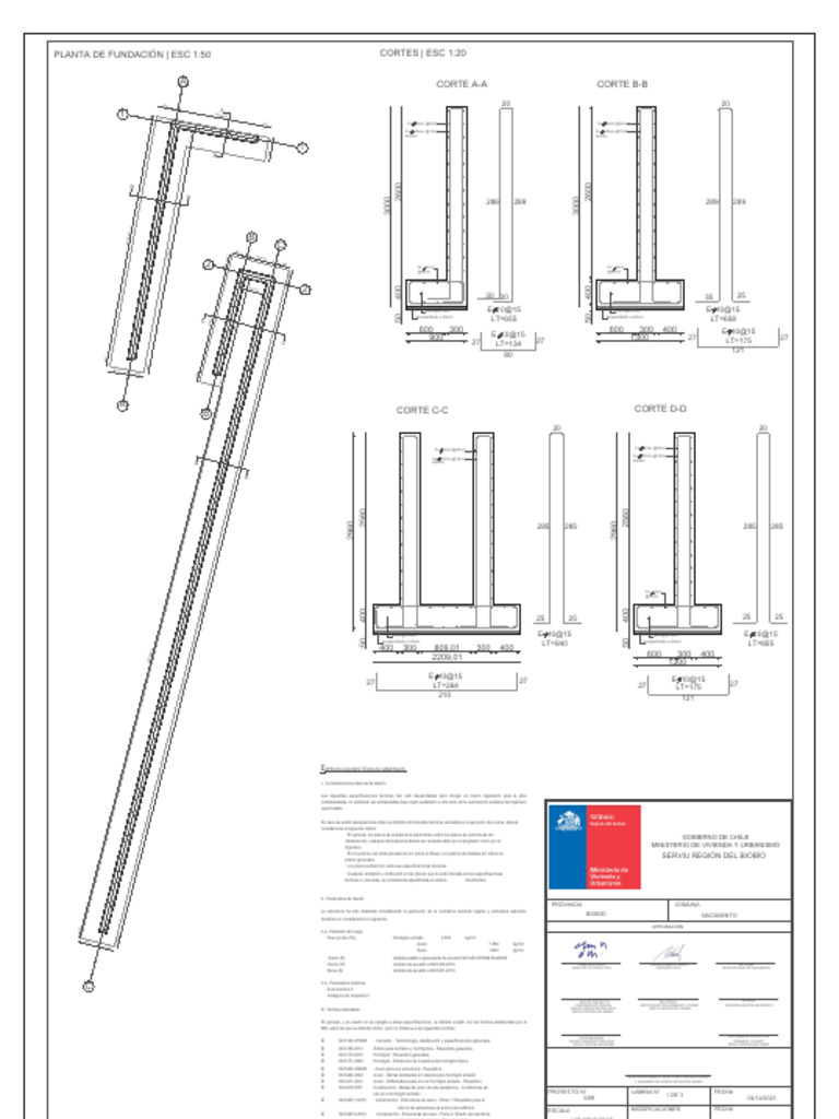 Plano de Estructuras-01-03 | PDF | Hormigón | Concreto reforzado