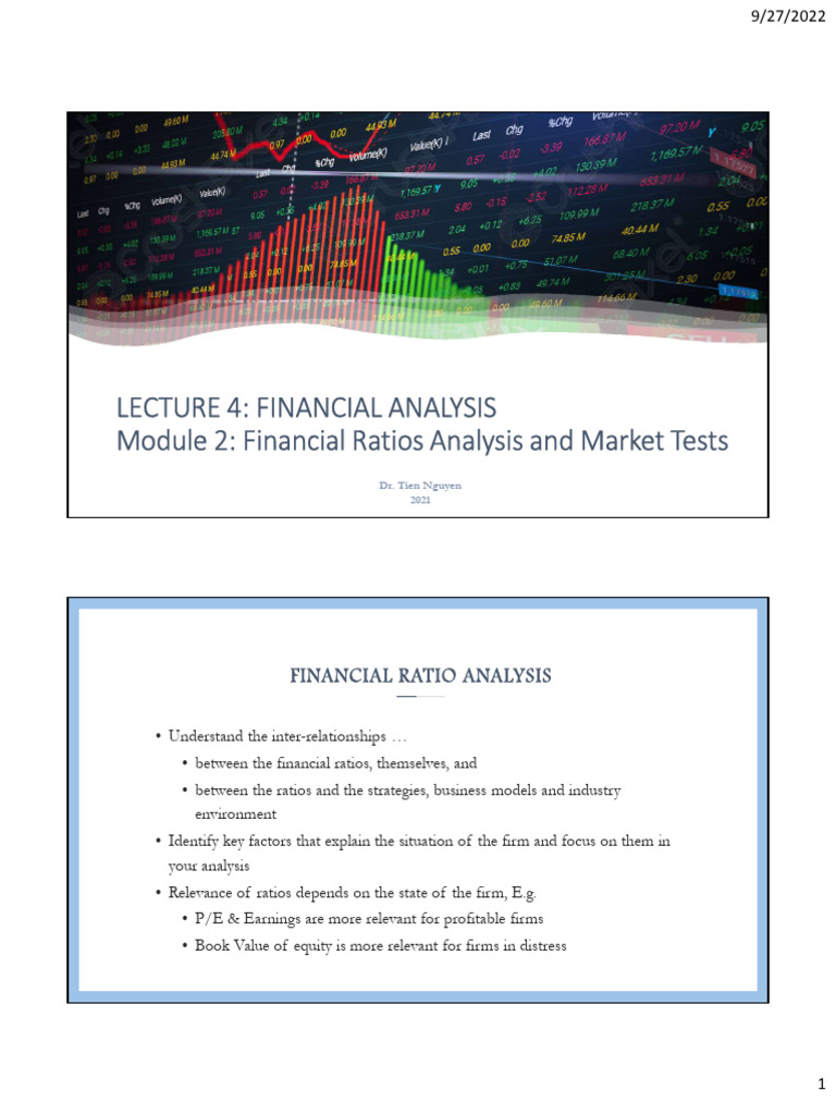 Financial Ratio Analysis Techniques | PDF
