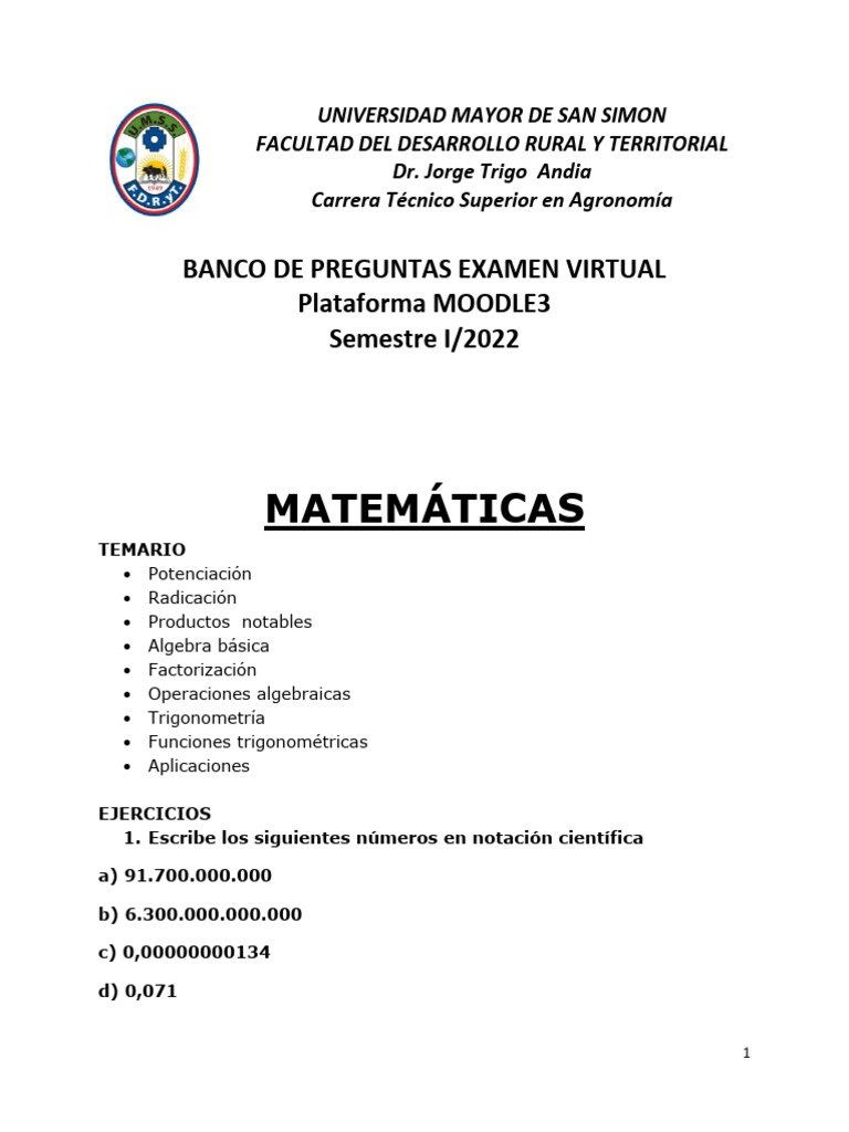 Banco de Preguntas 1_2024 Resuelto | PDF