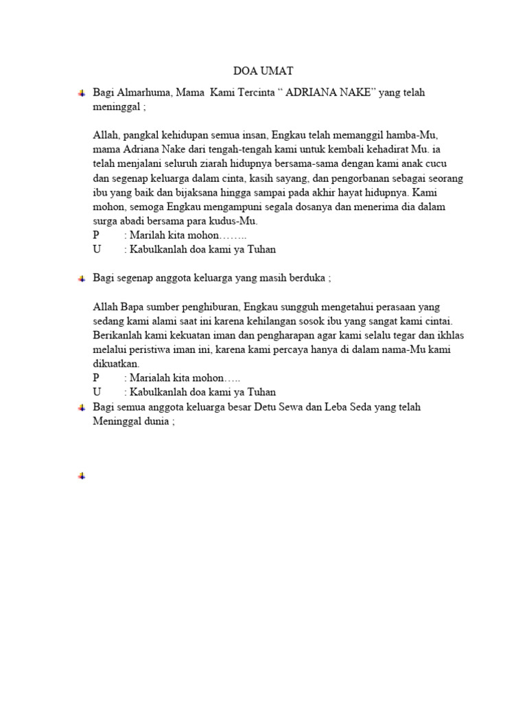 Doa Umat Misa 40 Malam Agama Katolik | PDF