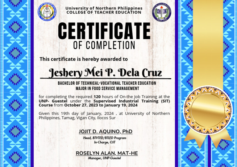 OJT-CERTIFICATE | PDF