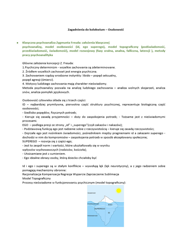 Zagadnienia Osobowość | PDF