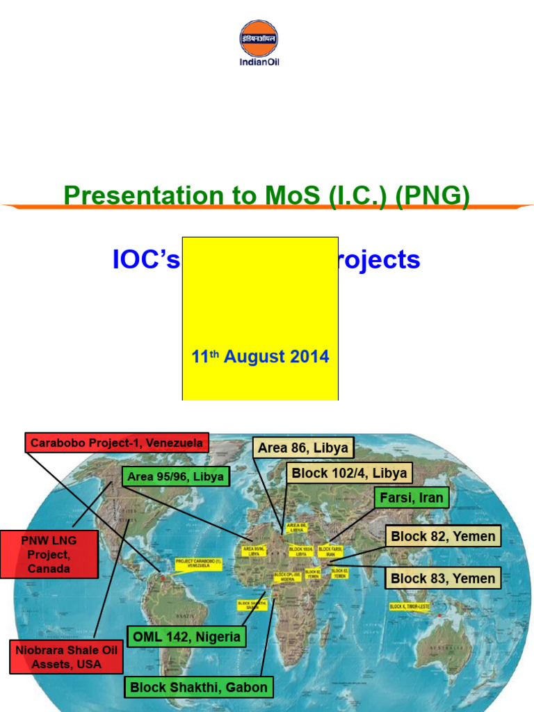 IOC's Global Energy Projects Overview | PDF | Petroleum | Liquefied ...