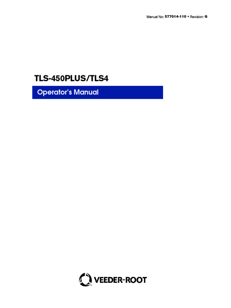 TLS-450PLUS/TLS4: Operator's Manual | PDF | Computers
