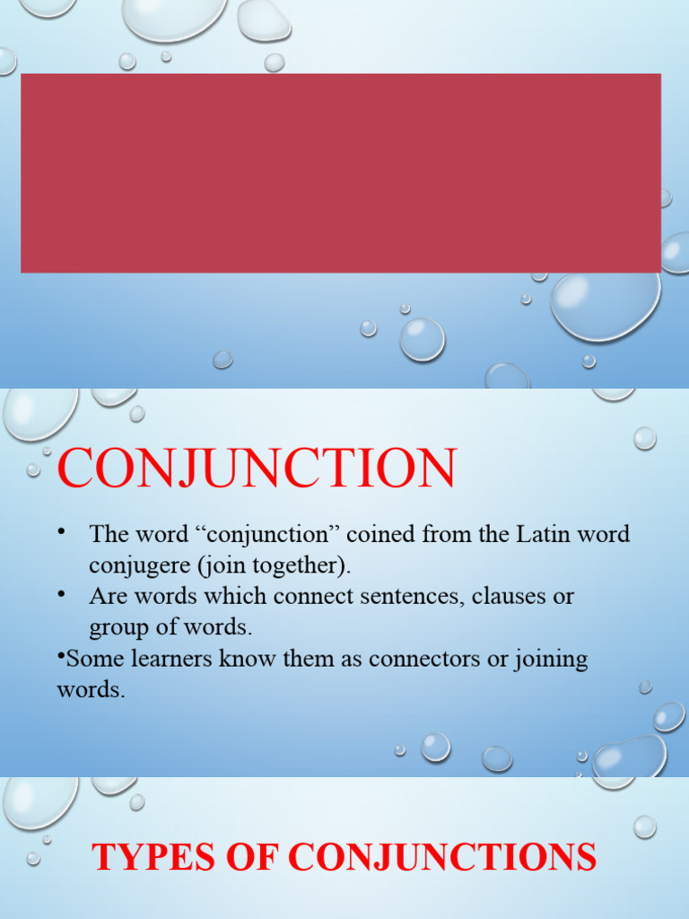 Conjunction | PDF