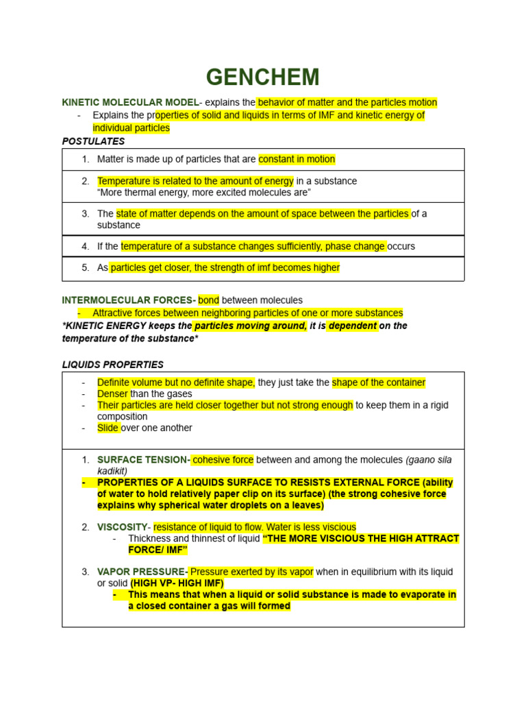 GENCHEM | Download Free PDF | Liquids | Intermolecular Force