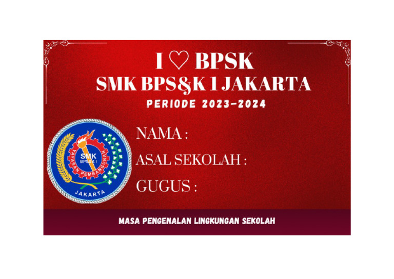 Name Tag Peserta MPLS | PDF