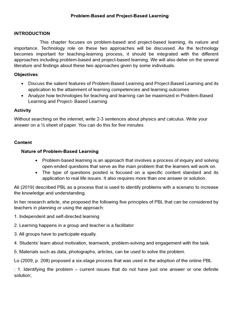 TTL2 Outline | PDF | Project Based Learning | Intelligence
