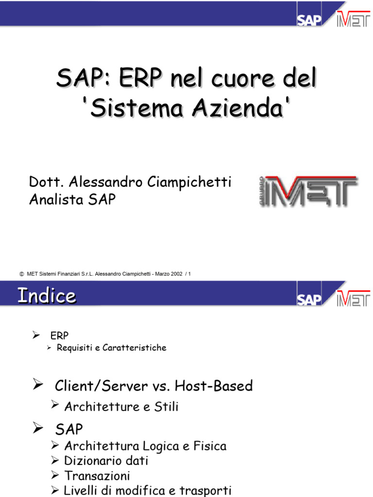 Lezione SAP2 | PDF