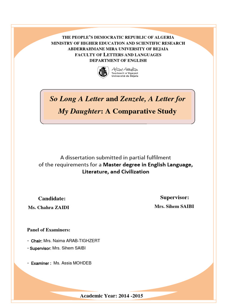 so-long-a-letter | PDF | Feminism | Gender Studies