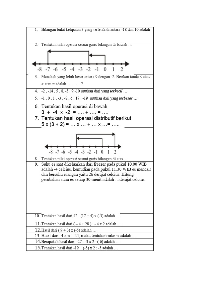 Bilangan Bulat Kelipatan 3 Yang Terletak Di Antara | PDF