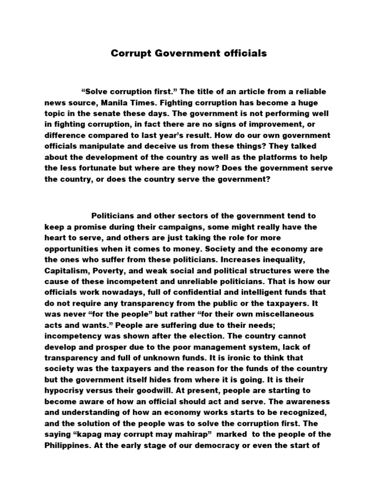 Assignment No.1 Libusada Pamela Tricia - Ls101 | PDF | Corruption ...