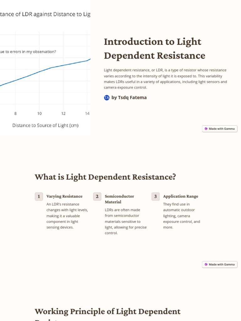 Introduction To Light Dependent Resistance | PDF | Electrical ...