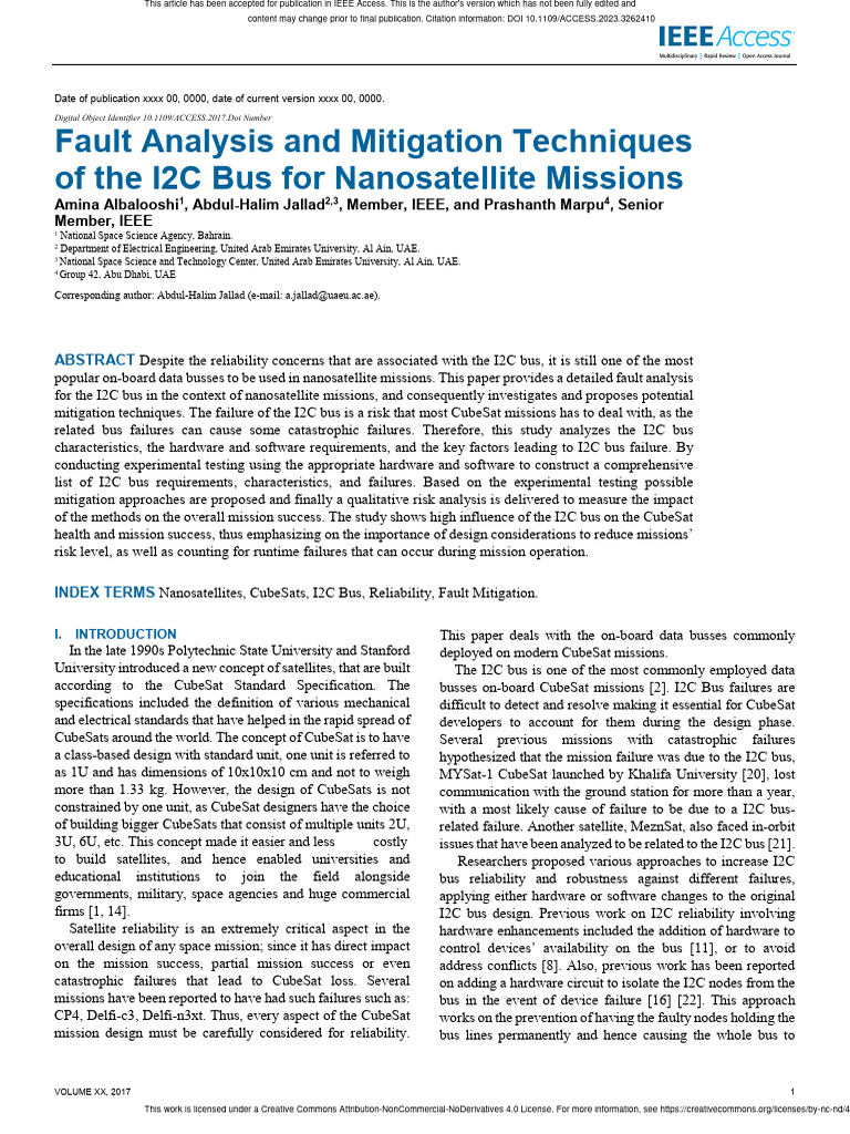 Fault Analysis and Mitigation Techniques o - Amina Albalooshi | PDF
