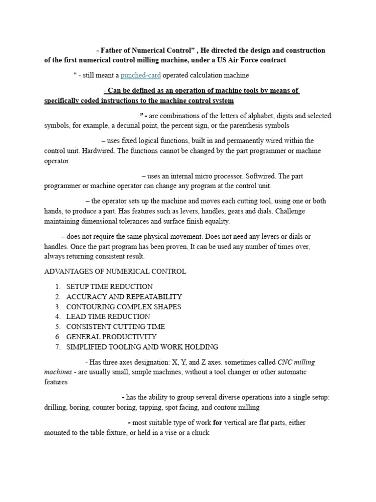 Major 2ND Sem Reviewer Edited | PDF | Numerical Control | Computer Aided Design