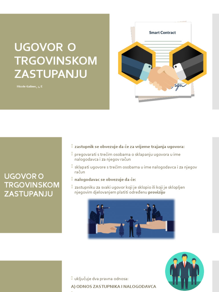 Ugovor o Trgovinskom Zastupanju | PDF