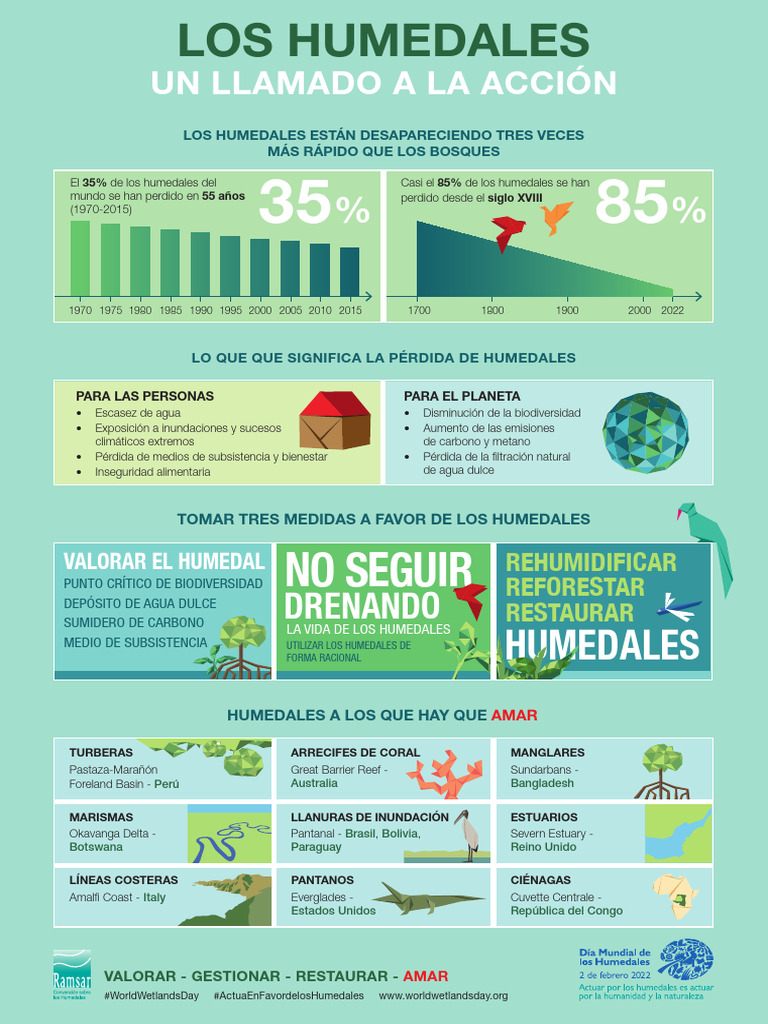 wwd2022 Infographic Spanish | PDF | Humedal | Cuestiones ambientales