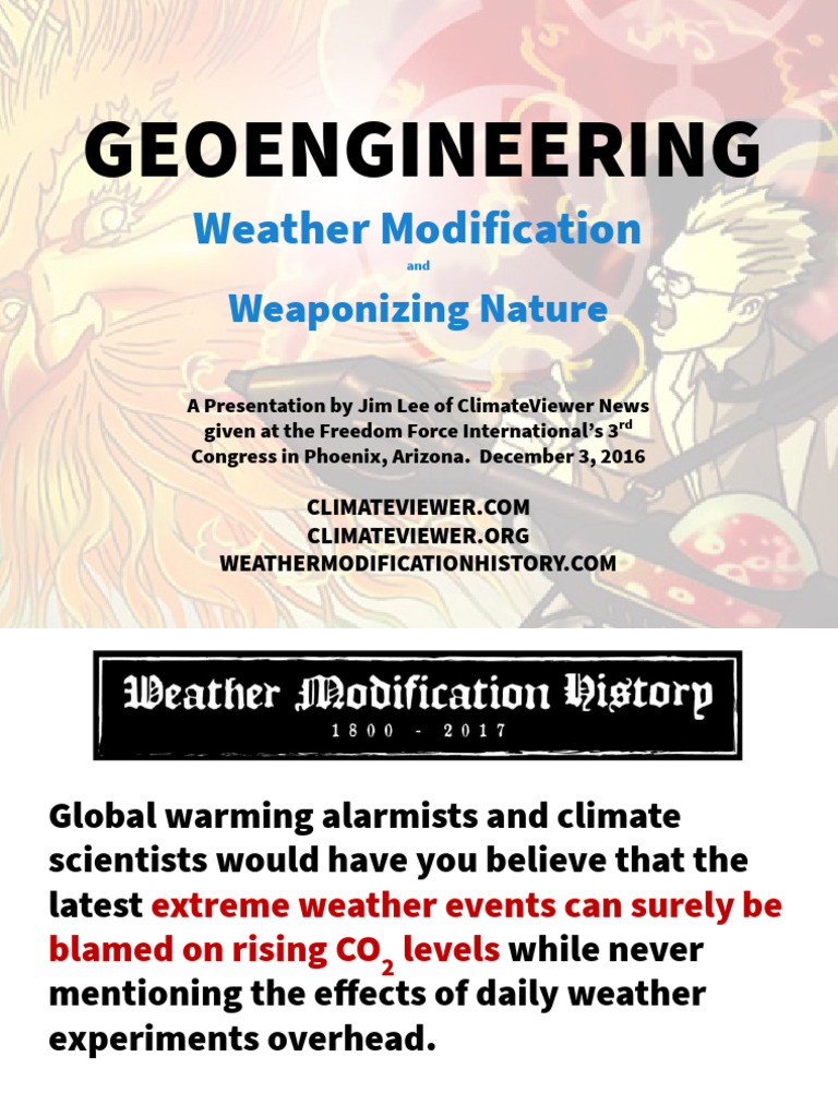 Geoengineering Weather Modification and Weaponizing Nature by Jim Lee ...
